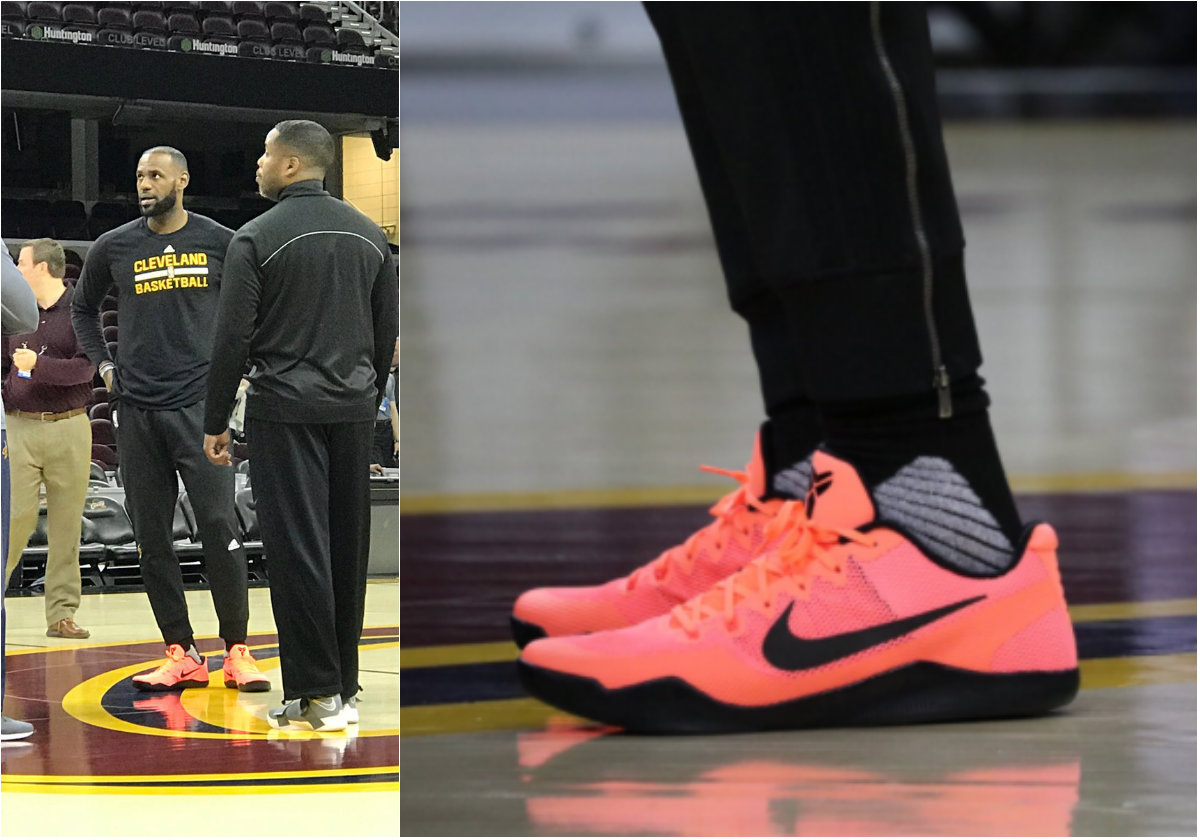 #KicksStalker: LeBron channels his inner Mamba, rocks Kobes in practice ...