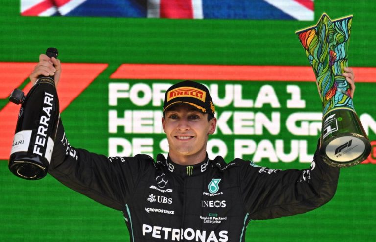 F1: Teary George Russell claims first win in Brazil Grand Prix ...