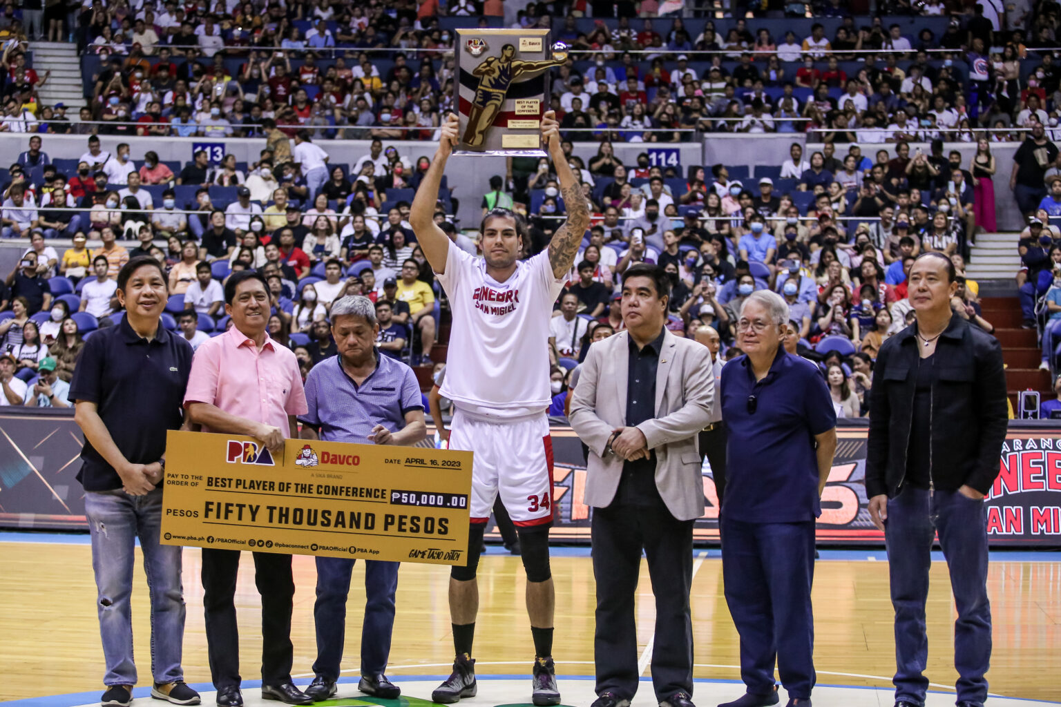 PBA: Ginebra's Christian Standhardinger wins BPC award by big margin ...