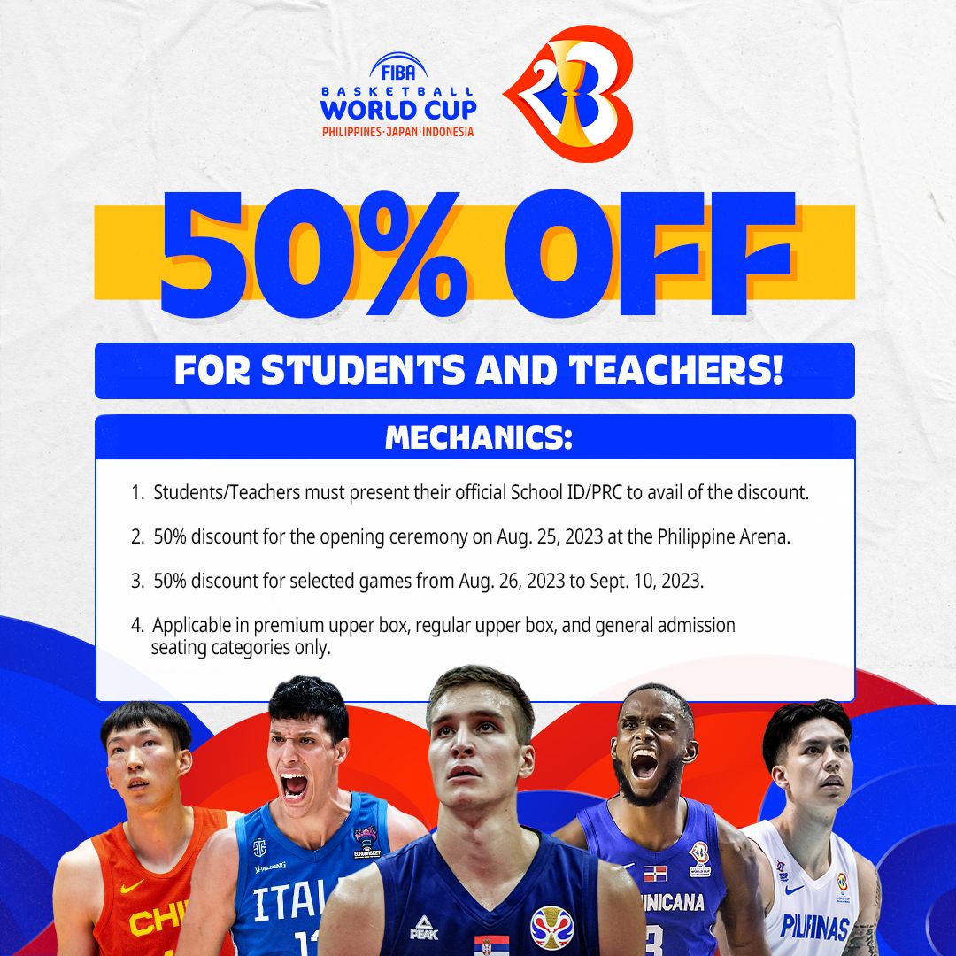 Fiba World Cup tickets discount available for teachers, students ...