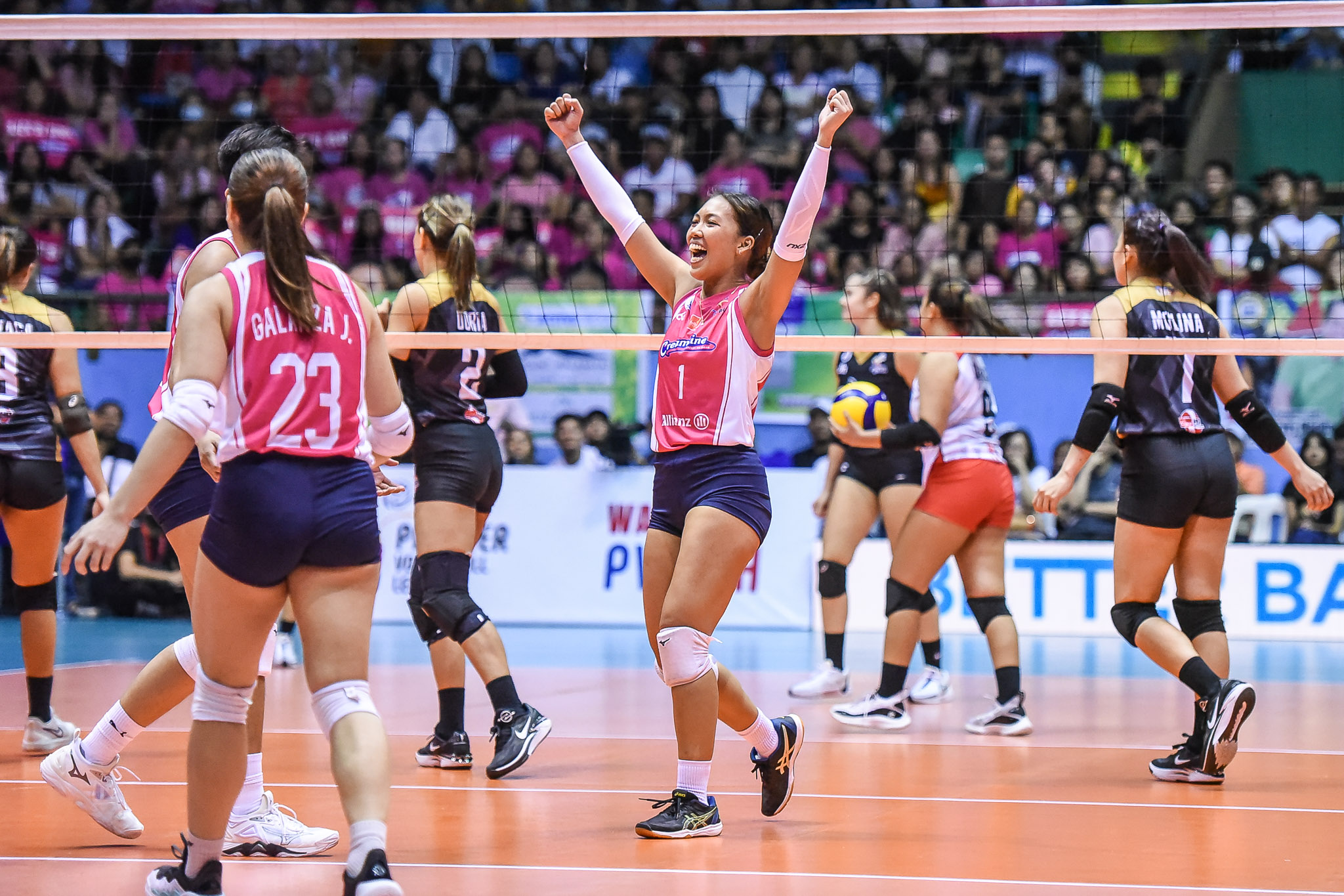 PVL: Michele Gumabao powers Creamline past Cignal in Batangas ...
