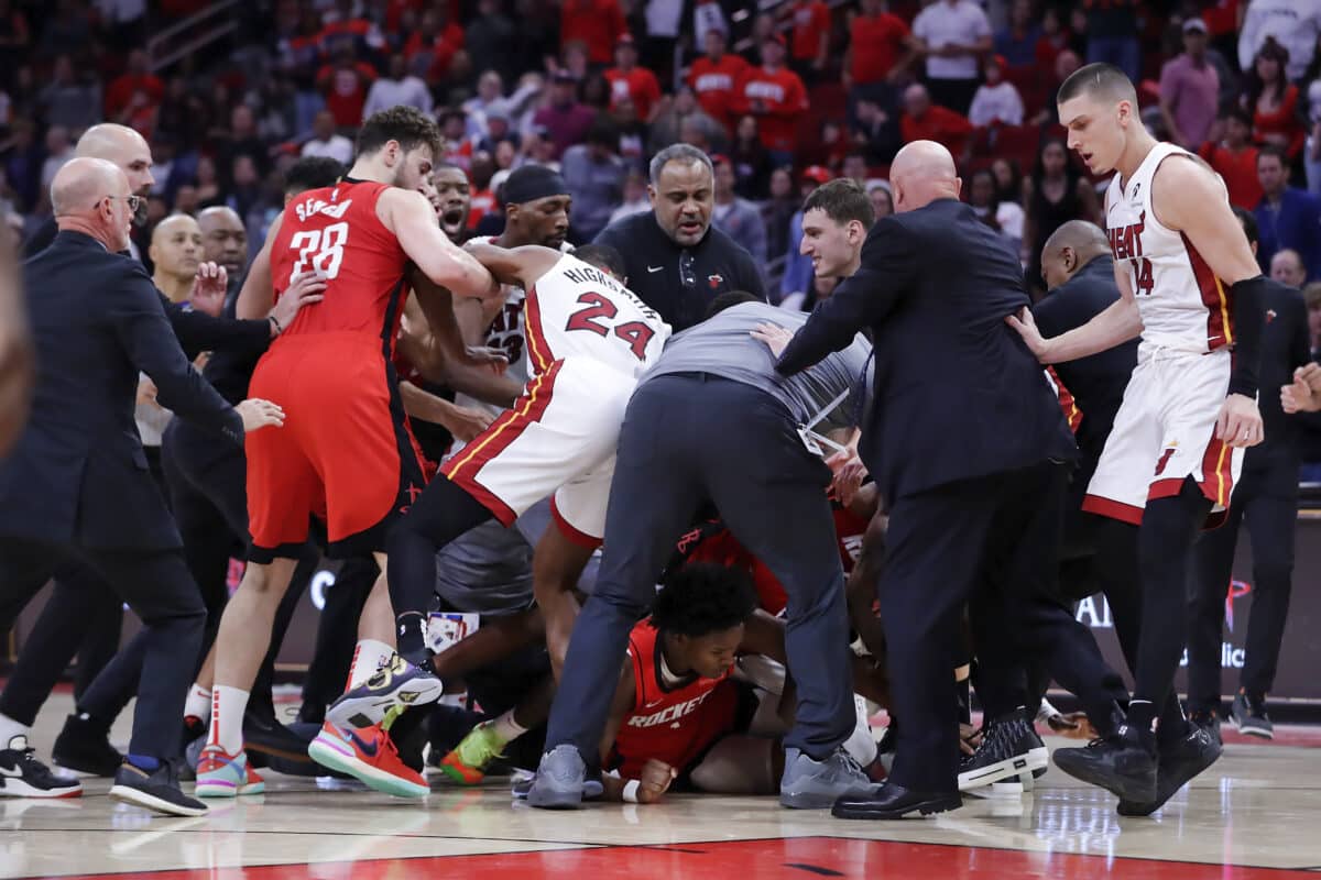 NBA: 7 ejected late in Heat's comeback win over Rockets