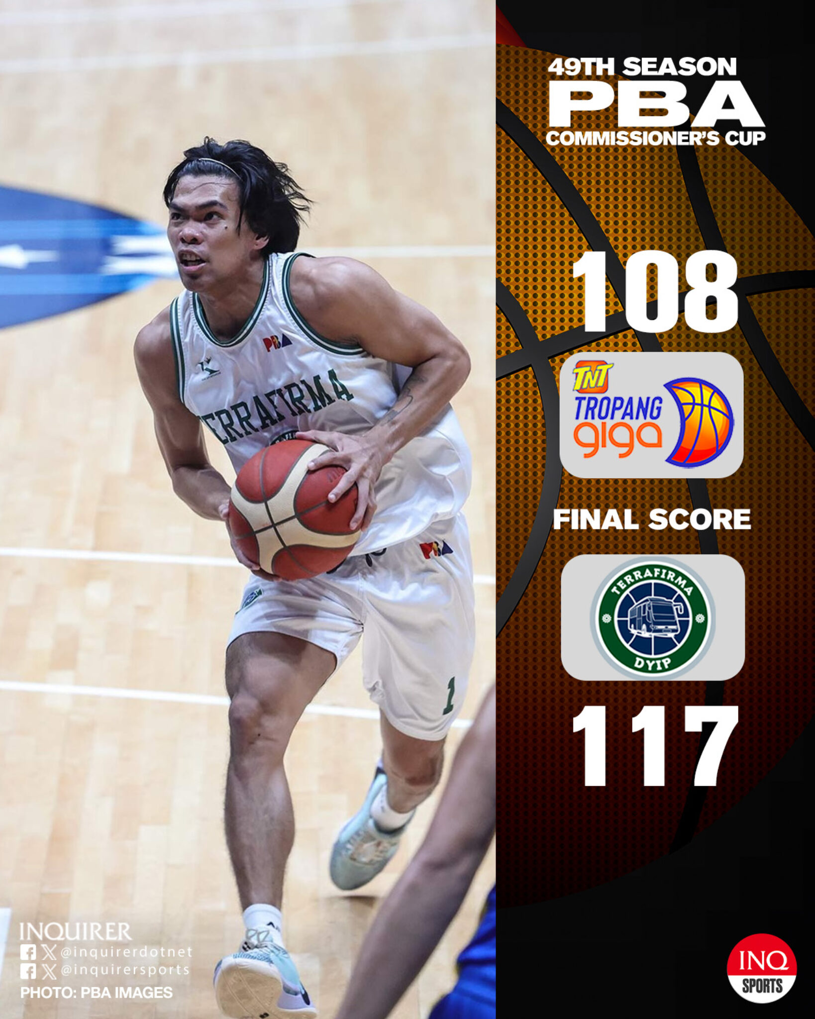 SCORES: PBA Commissioner's Cup TNT vs Terrafirma, Ginebra vs RoS