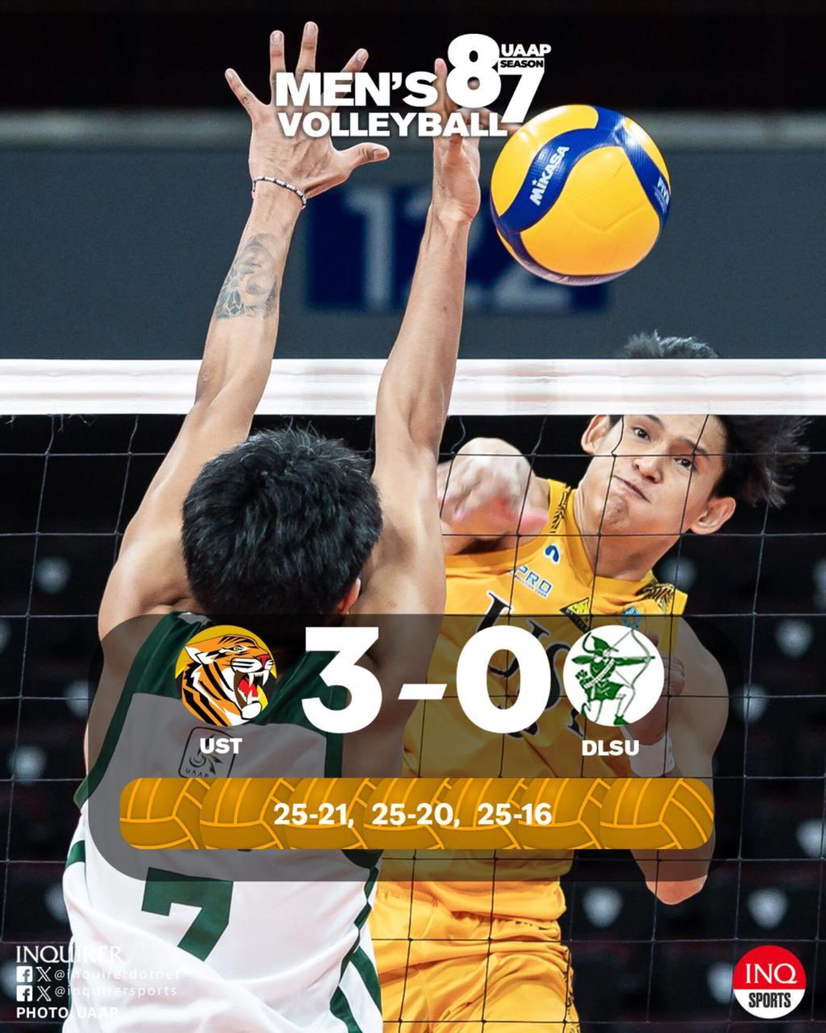 LIVE: UAAP Season 87 volleyball - La Salle vs UST, Adamson vs UE