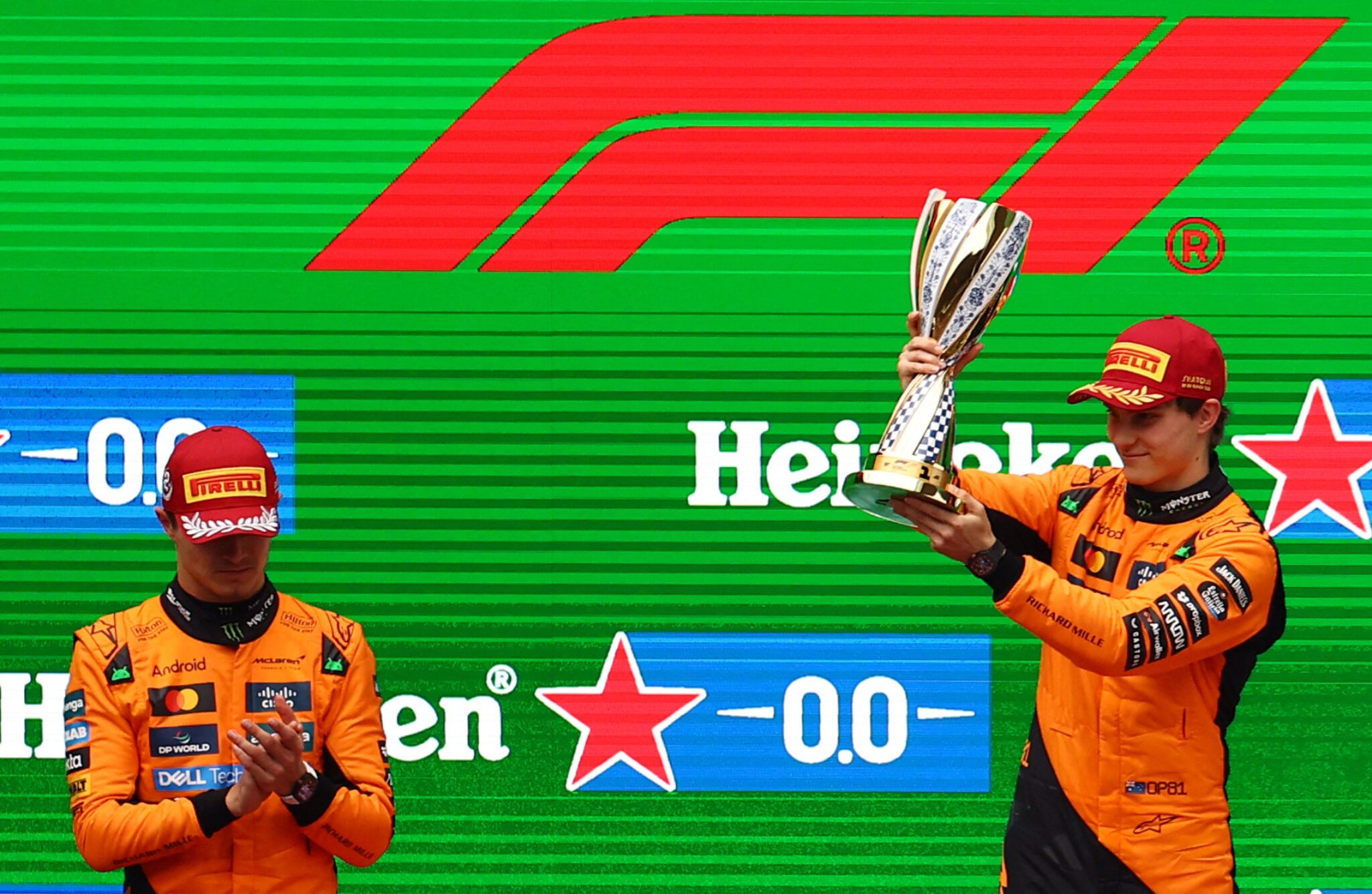 F1: Oscar Piastri wins Chinese Grand Prix in McLaren one-two