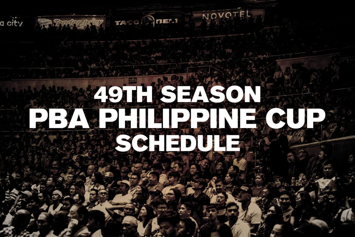 SCHEDULE: PBA Season 49 Philippine Cup