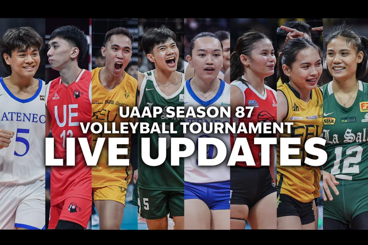 LIVE: UAAP Season 87 volleyball - Ateneo vs UE, FEU vs La Salle