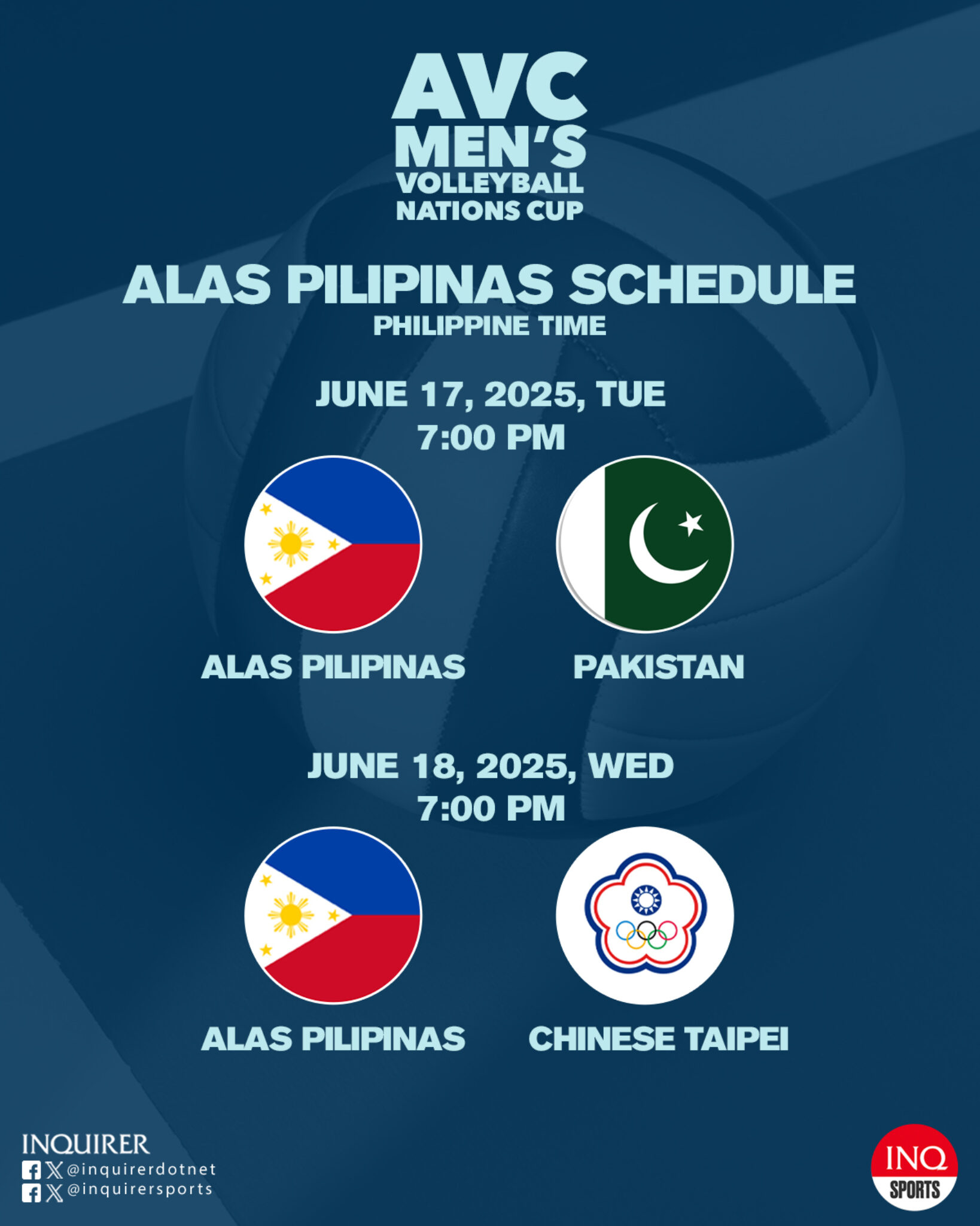 SCHEDULE: Alas Pilipinas at AVC Men's Nations Cup in Bahrain
