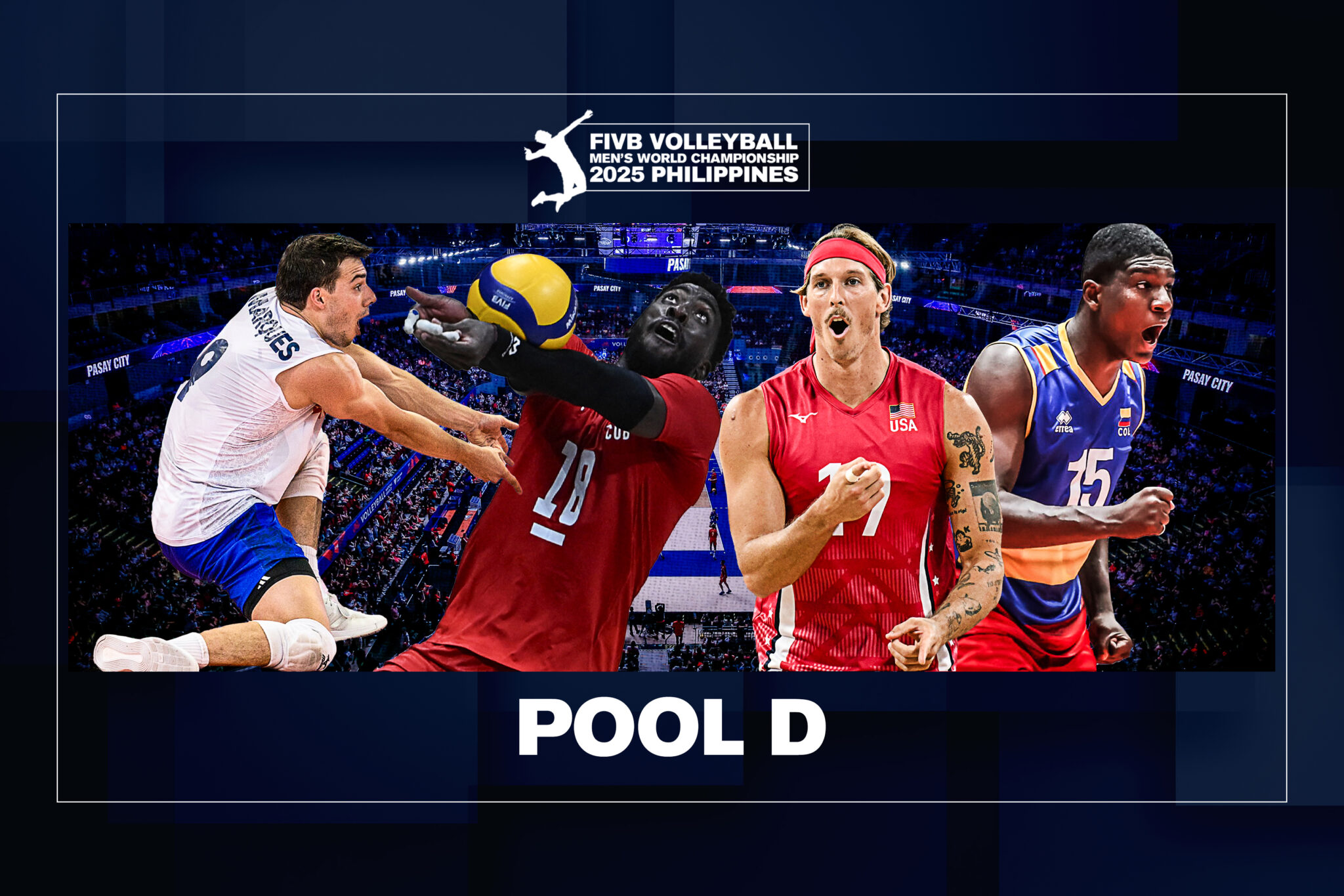FIVB Men’s World Championship: USA, Cuba, Portugal, Colombia