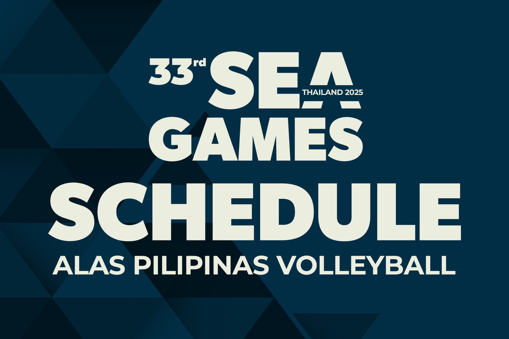 SEA Games 2025 schedule: Alas Pilipinas volleyball